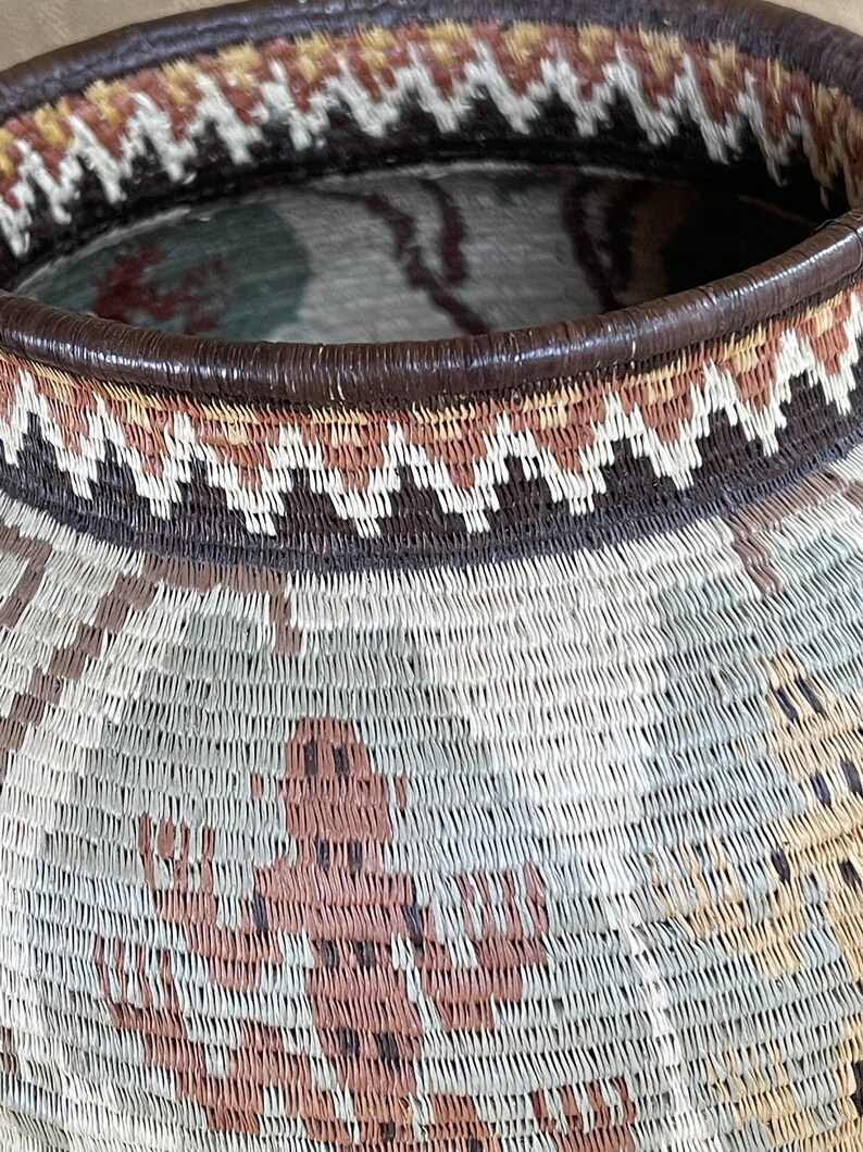 Spectacular Vintage Darian Rain Forest Basket Indigenous Plant Fibers ...