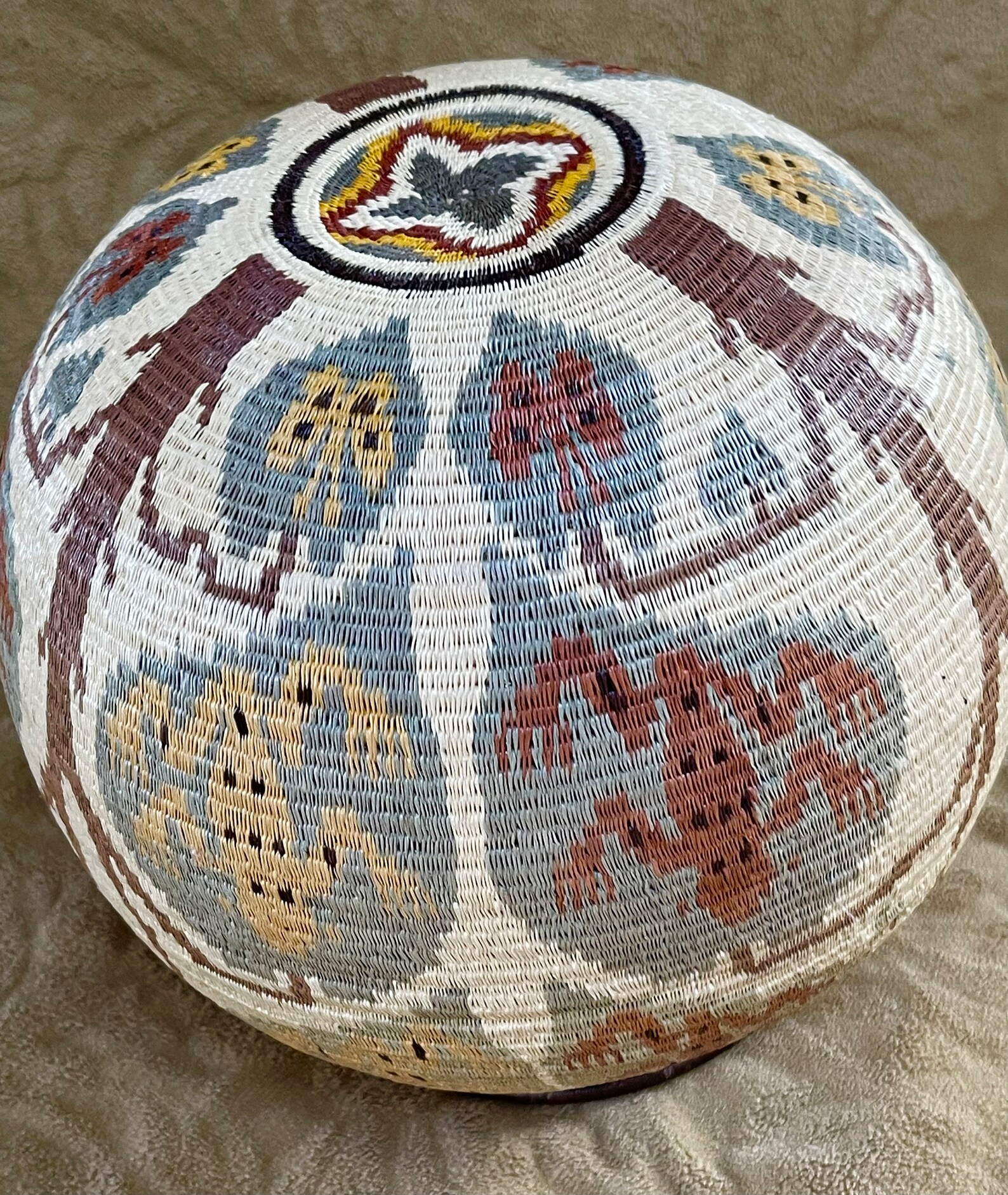 Spectacular Vintage Darian Rain Forest Basket Indigenous Plant Fibers ...