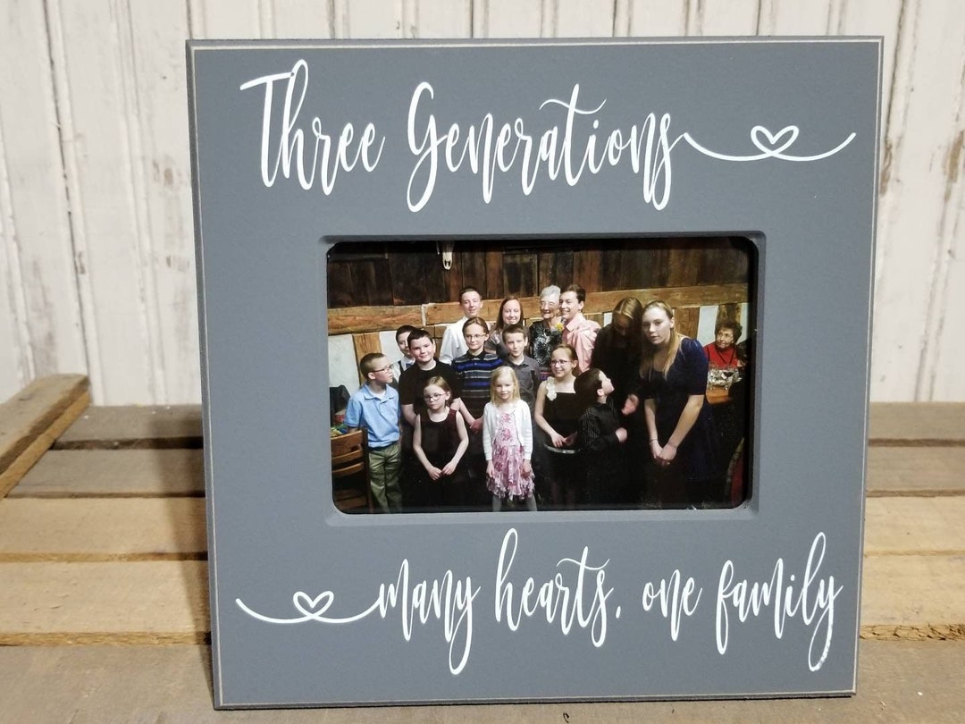 Three Generations Photo Frame Gift for Grandparents, Grandma Mother's ...