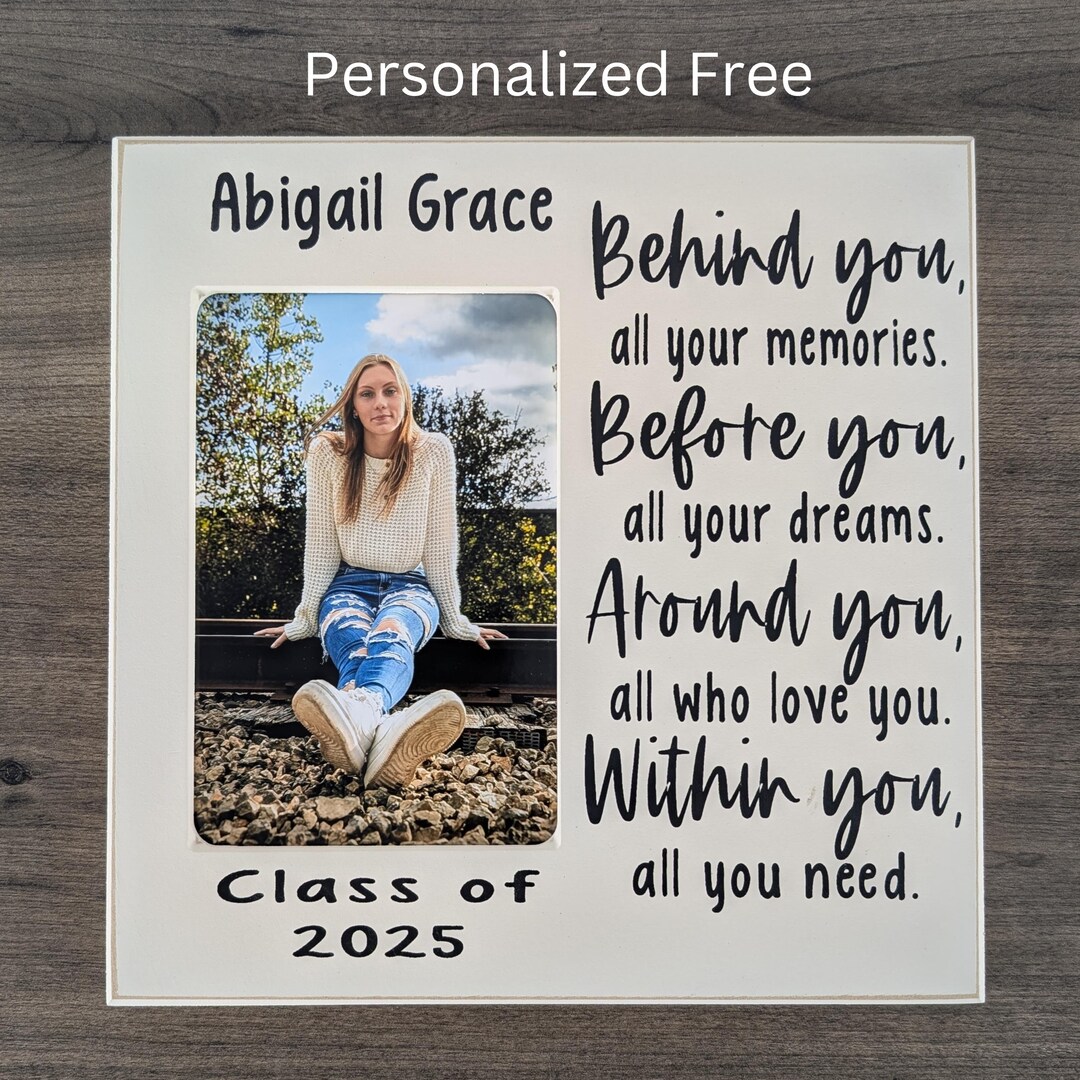 Personalized Graduation Photo Frame Graduation Gift Girl 2025 ...