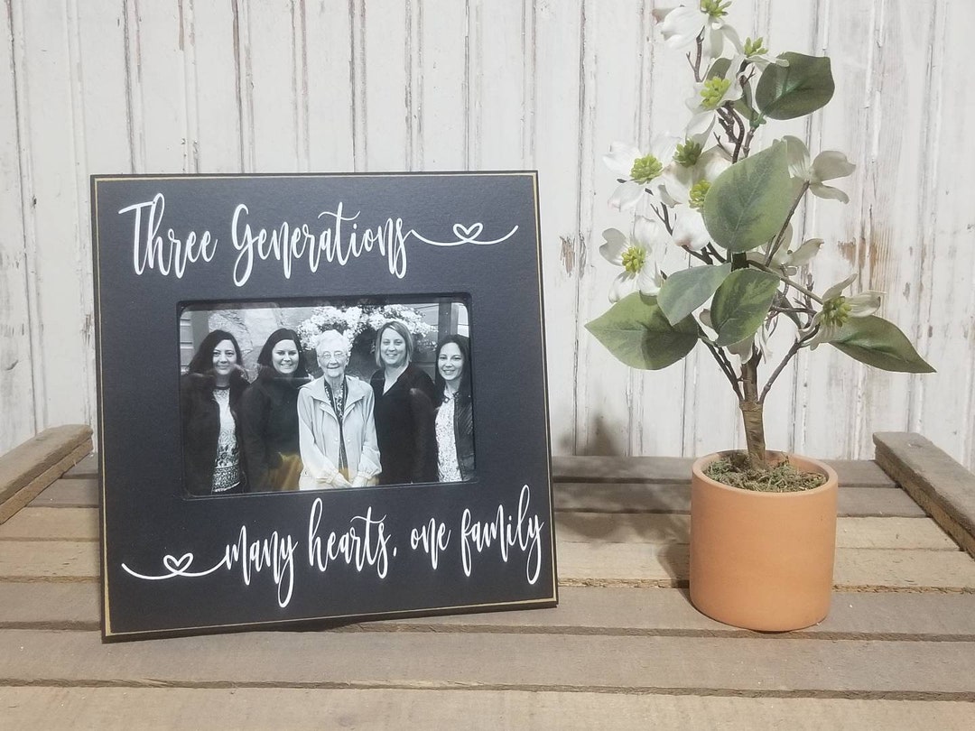 Three Generations Photo Frame, Gift for Grandparents, Grandma Mother's ...