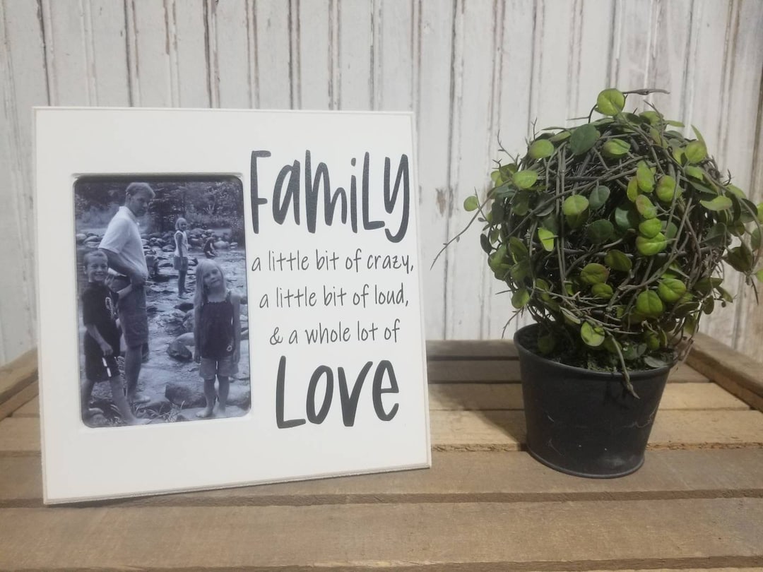 Blended Crazy Family Frame, Vertical 4x6 Family Picture Frame, Family ...
