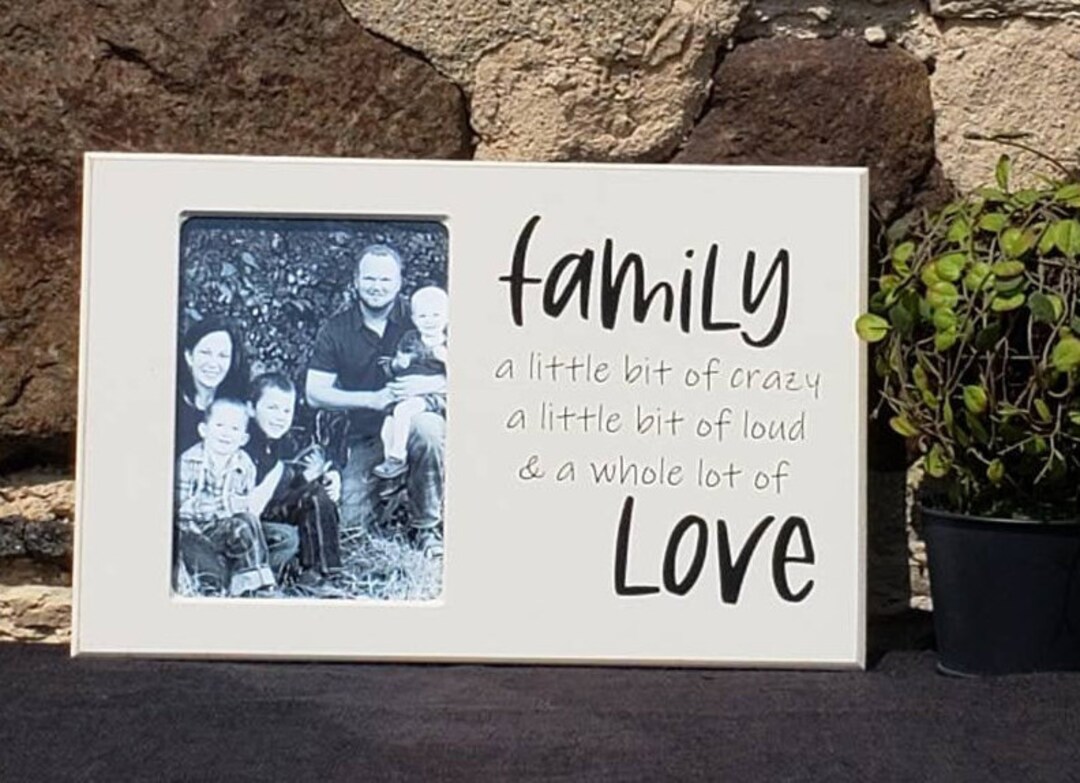 Family Picture Frame, Little Crazy Family Wall Decor, Vertical Family ...