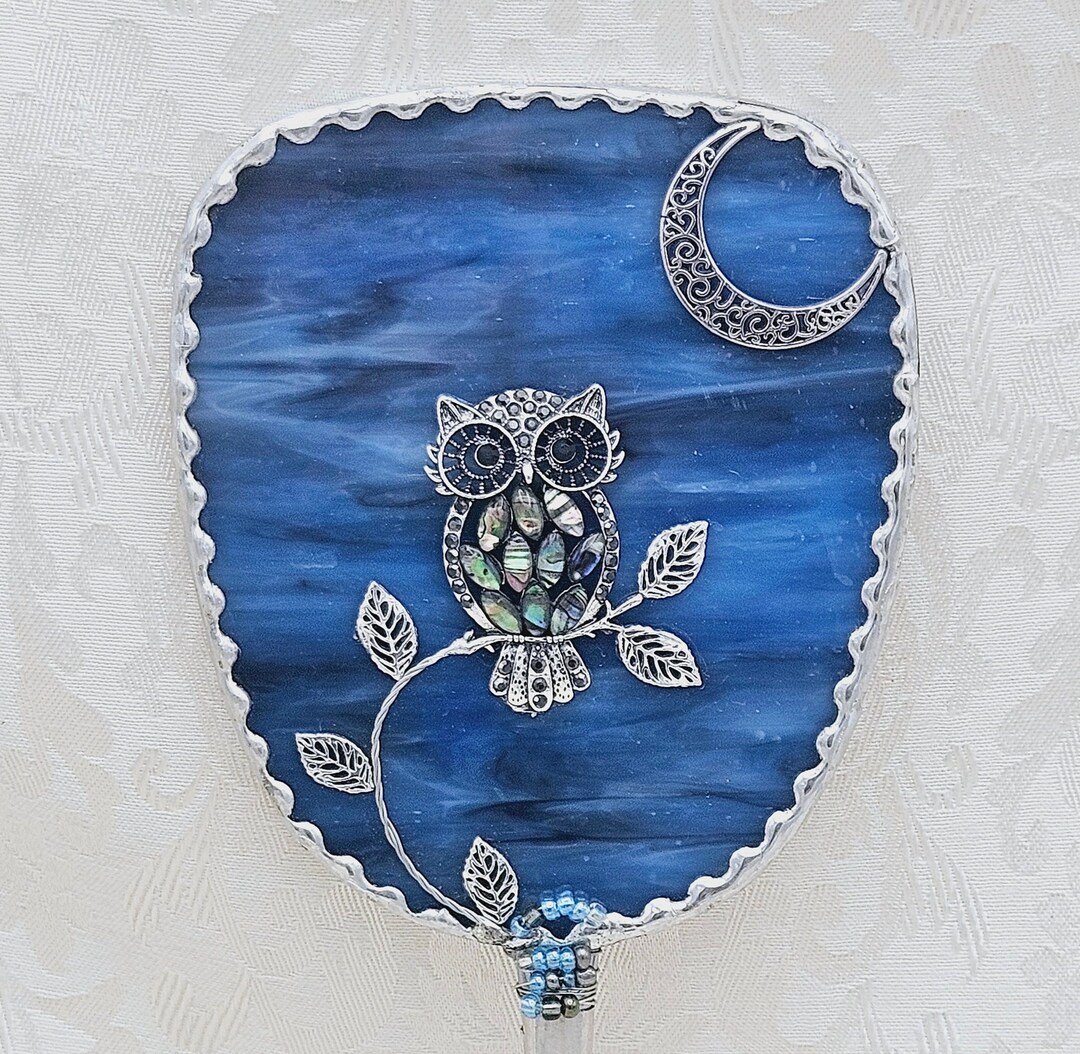 Long Handled Mirror/ Hand Held Mirror/ Owl Mirror - Etsy
