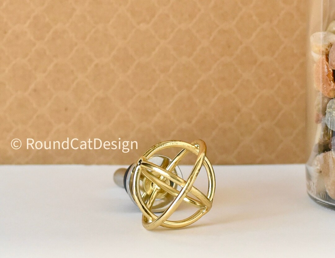 Gold Metal Sphere Bottle Stopper. Very Unique! - Etsy