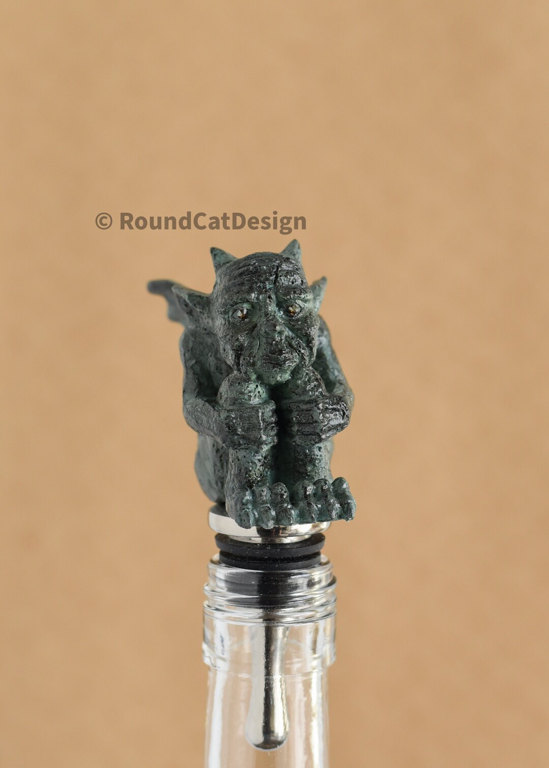 Medieval Sitting Gargoyle Bottle Stopper. Fun for Halloween - Etsy