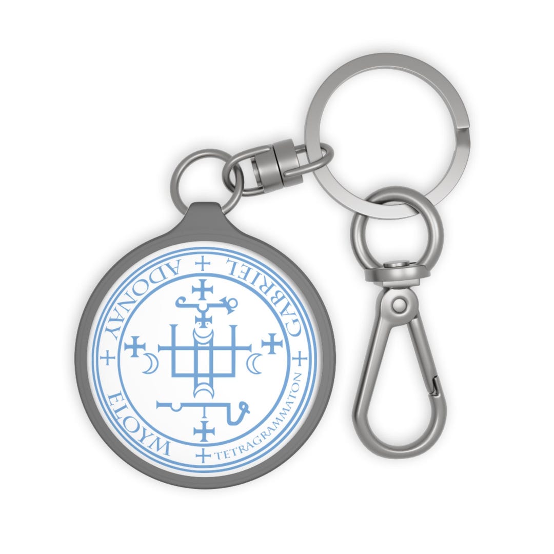 Archangel Gabriel White Sigil for Divine Guidance Keyring - Etsy