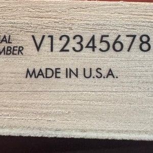 Custom Serial Number Decal, Clear Matte Vinyl Fender Sticker, Complete ...