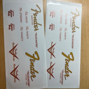 Fender Telecaster Headstock Logo Sticker, Clear Vinyl Fender Sticker ...