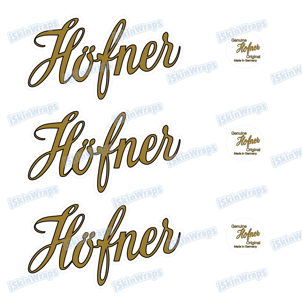 Hofner Headstock Logo Sticker, Clear Vinyl Fender Decal, Compete Hofner ...