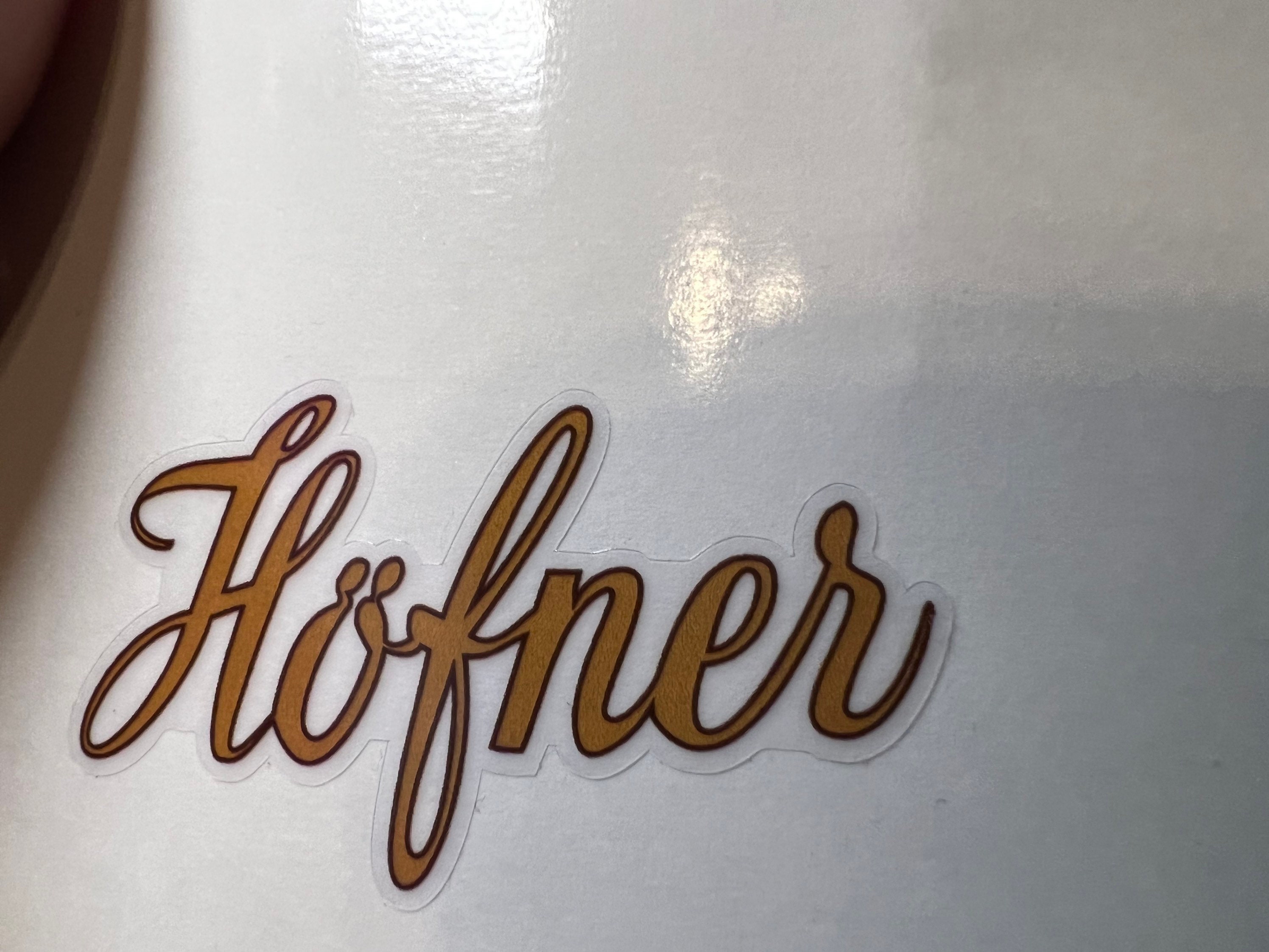 Hofner Headstock Logo Sticker Clear Vinyl Fender Decal | Etsy