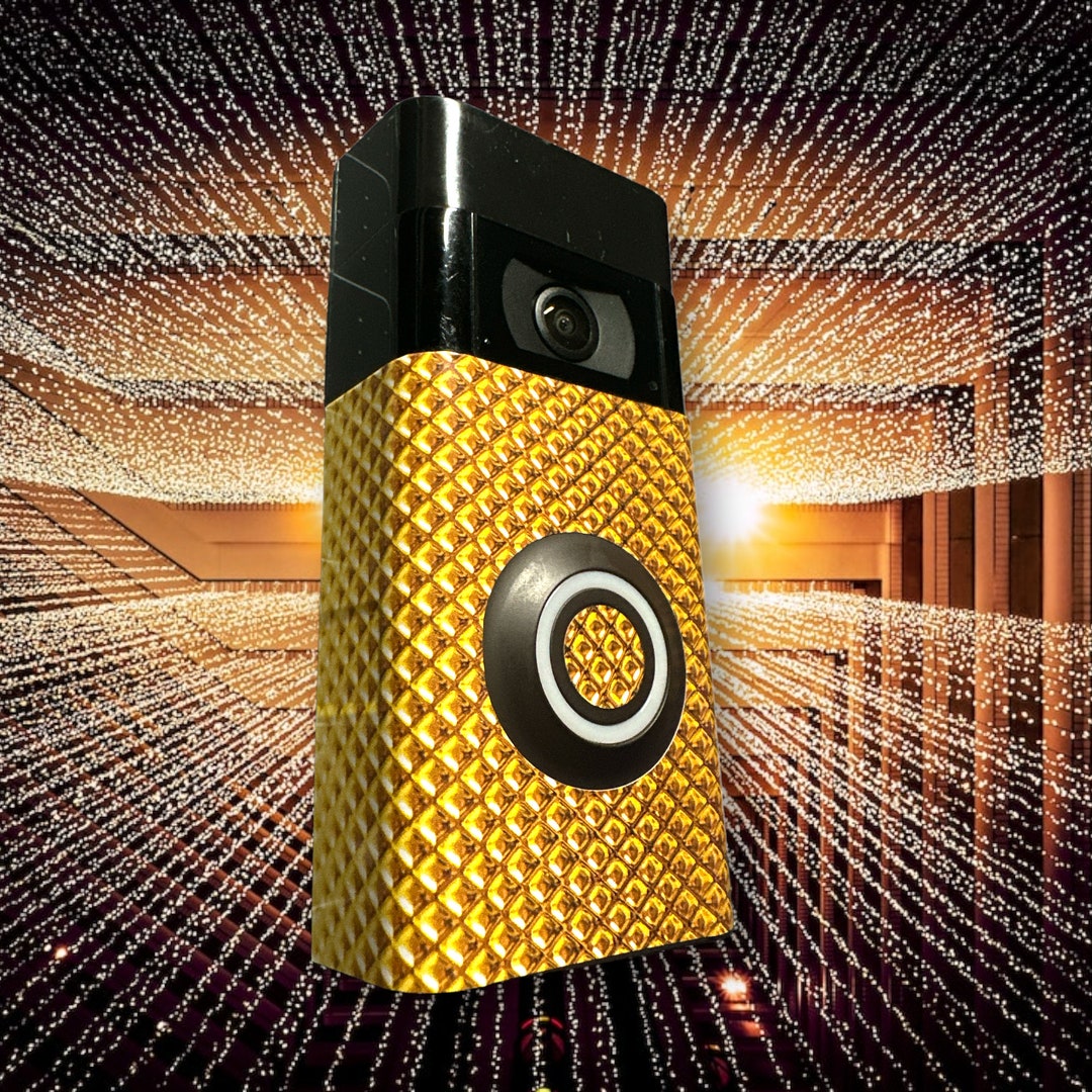 Gold Beads Faceplate Wrap Sticker for Ring Video Doorbell | Faceplate ...