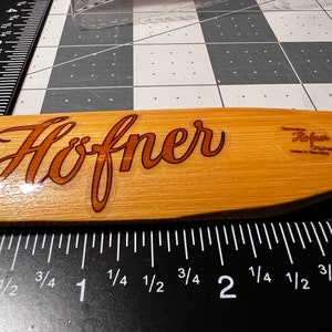 Hofner Headstock Logo Sticker, Clear Vinyl Fender Decal, Compete Hofner ...