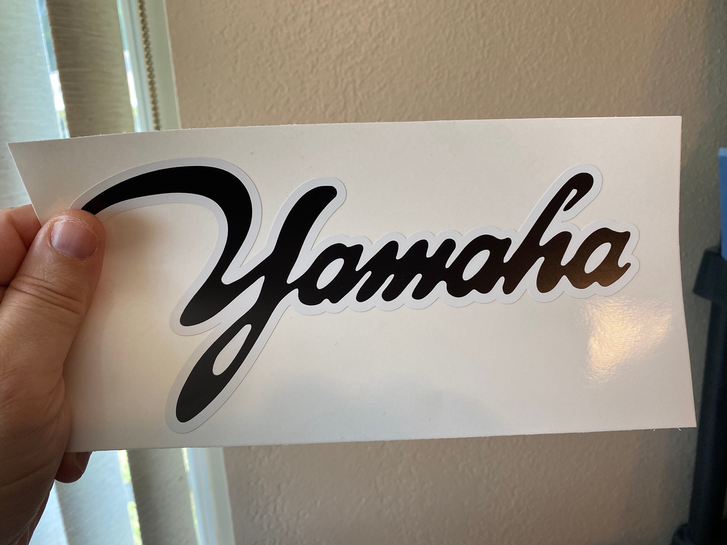 Vintage YAMAHA Logo Vinyl-Aufkleber | YAMAHA Trommel-Abdeckung ...
