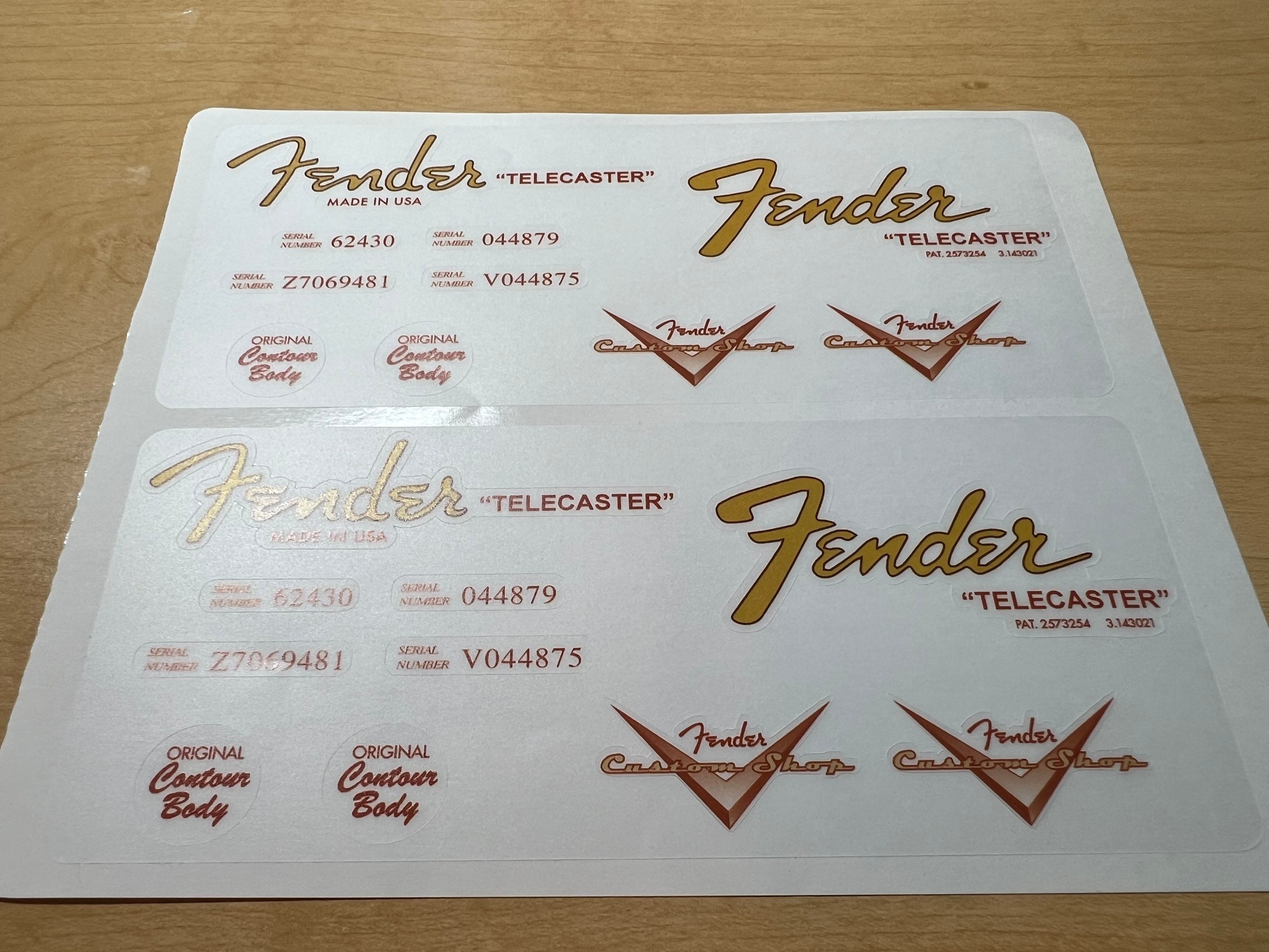 Fender Telecaster Headstock Logo Sticker Clear Vinyl Fender - Etsy.de