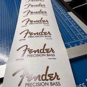 Fender Precision Bass Headstock Sticker, Clear Vinyl Fender Sticker ...
