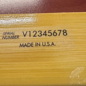 Custom Serial Number Decal, Clear Matte Vinyl Fender Sticker, Complete ...