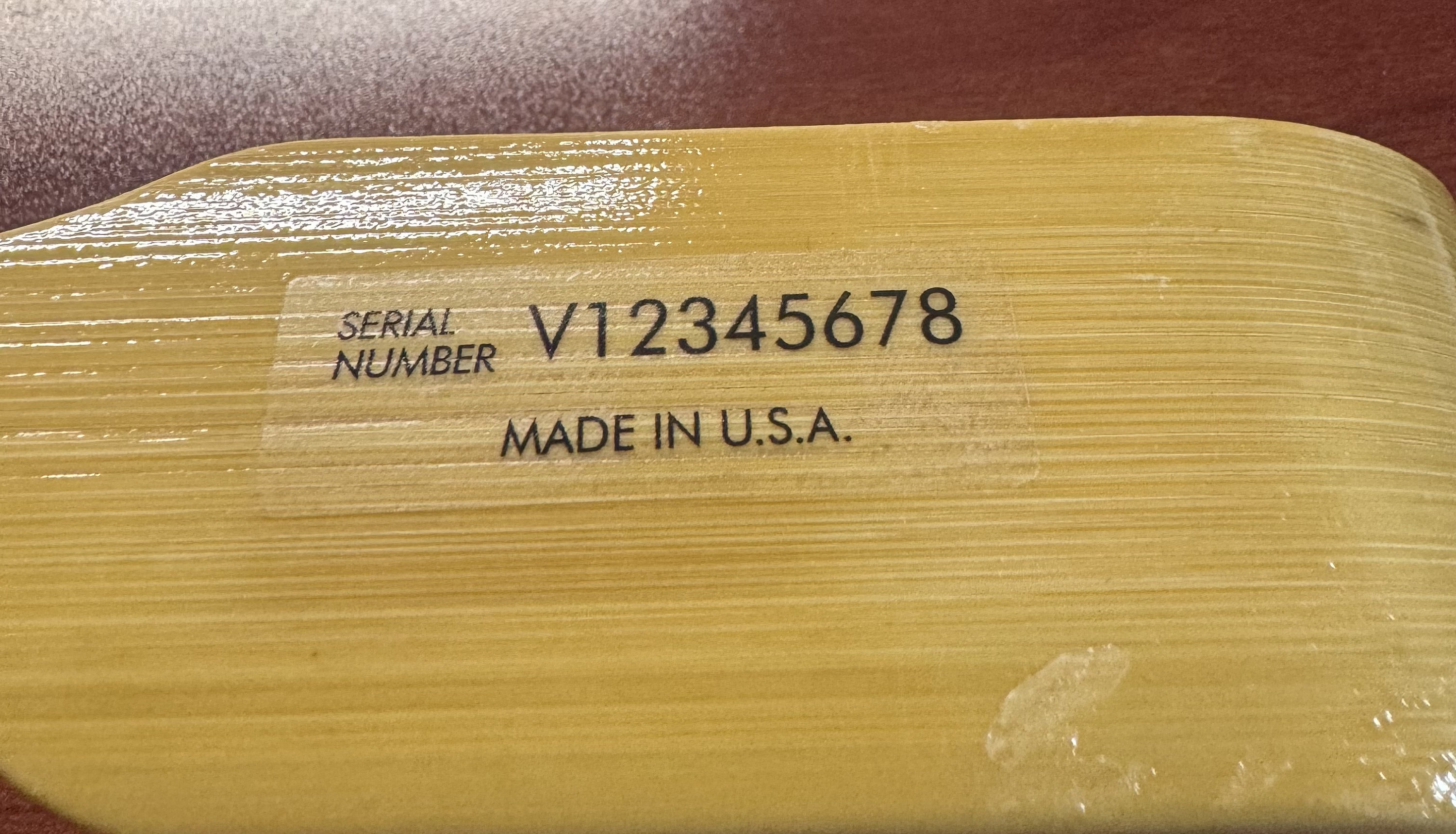 Custom Serial Number Decal, Clear Matte Vinyl Fender Sticker, Complete ...