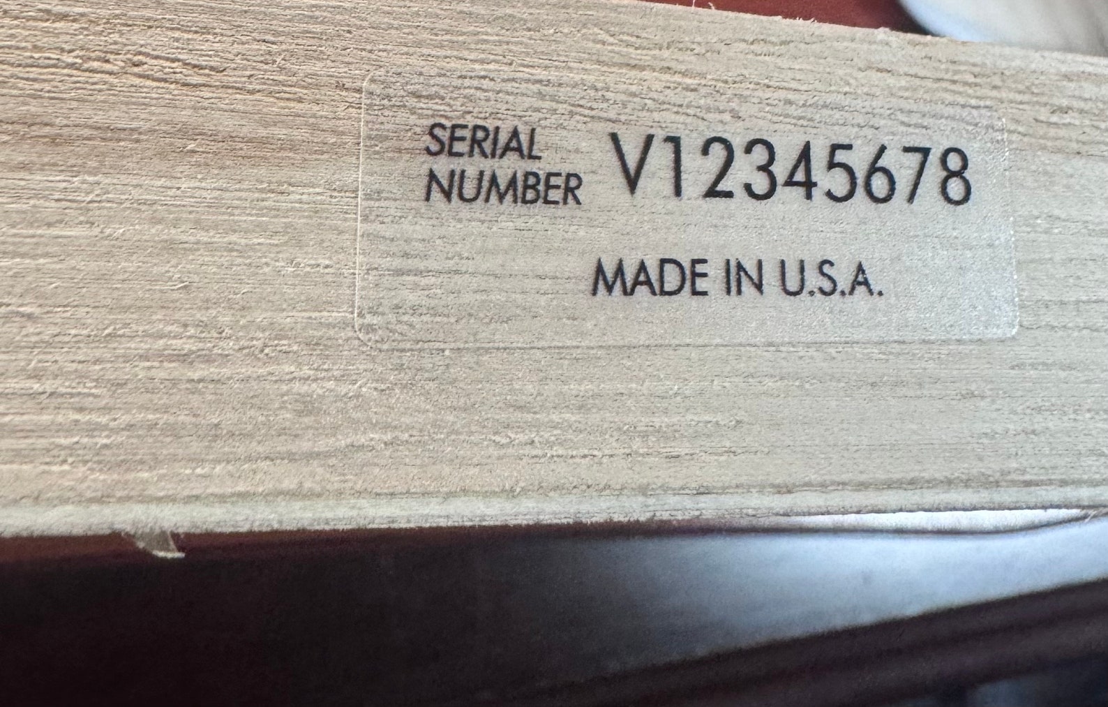 Custom Serial Number Decal, Clear Matte Vinyl Fender Sticker, Complete ...