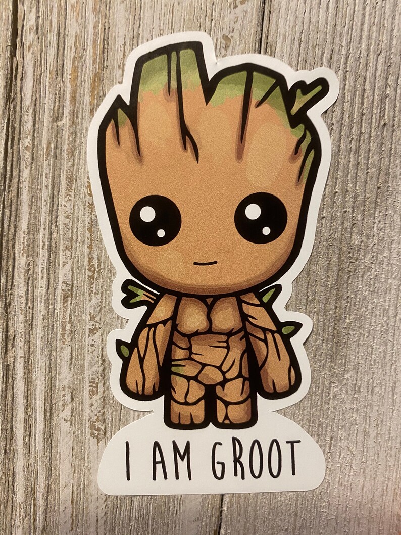Guardians Of The Galaxy Groot Sticker Comic Anime Stickers Etsy