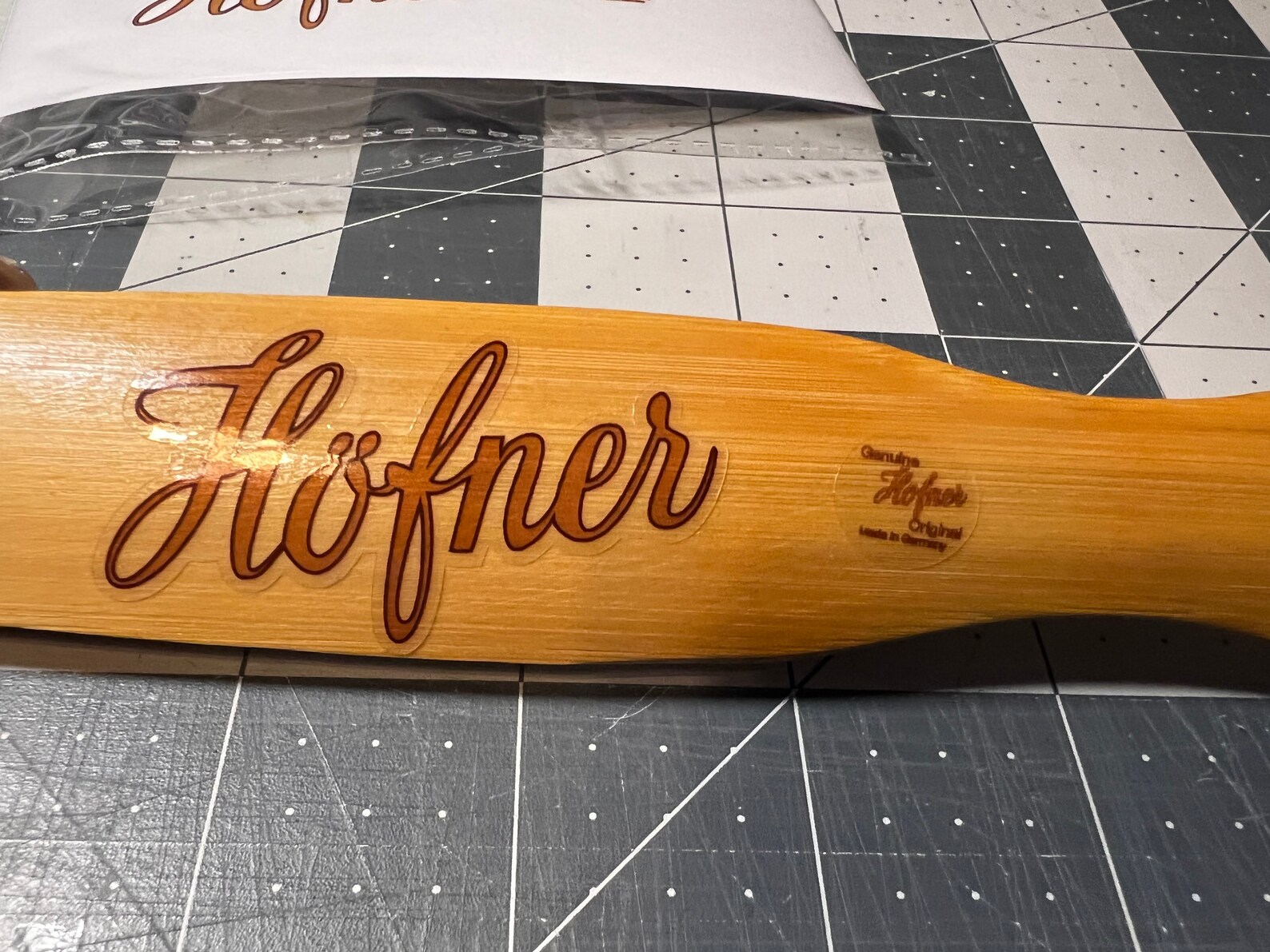 Hofner Headstock Logo Sticker Clear Vinyl Fender Decal | Etsy