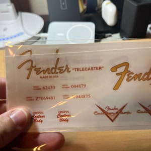 Fender Telecaster Headstock Logo Sticker, Clear Vinyl Fender Sticker ...