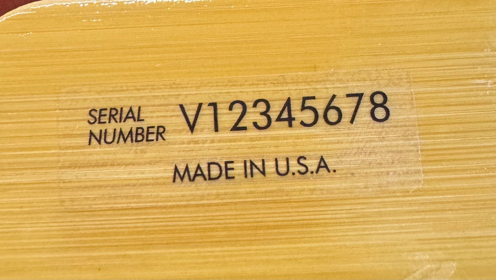 Custom Serial Number Decal, Clear Matte Vinyl Fender Sticker, Complete ...