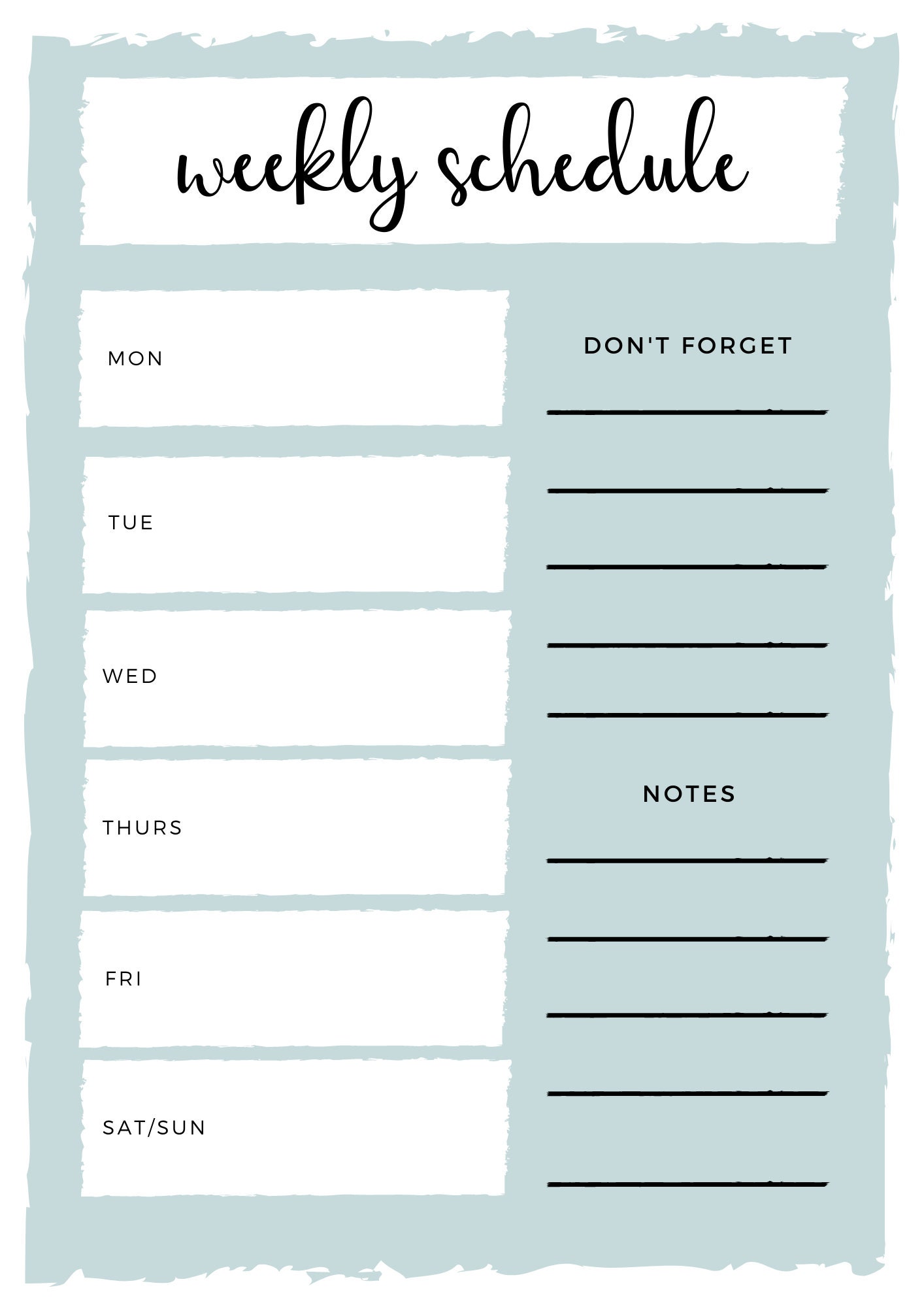 Daily Planner Sheets Variety Pack - Etsy