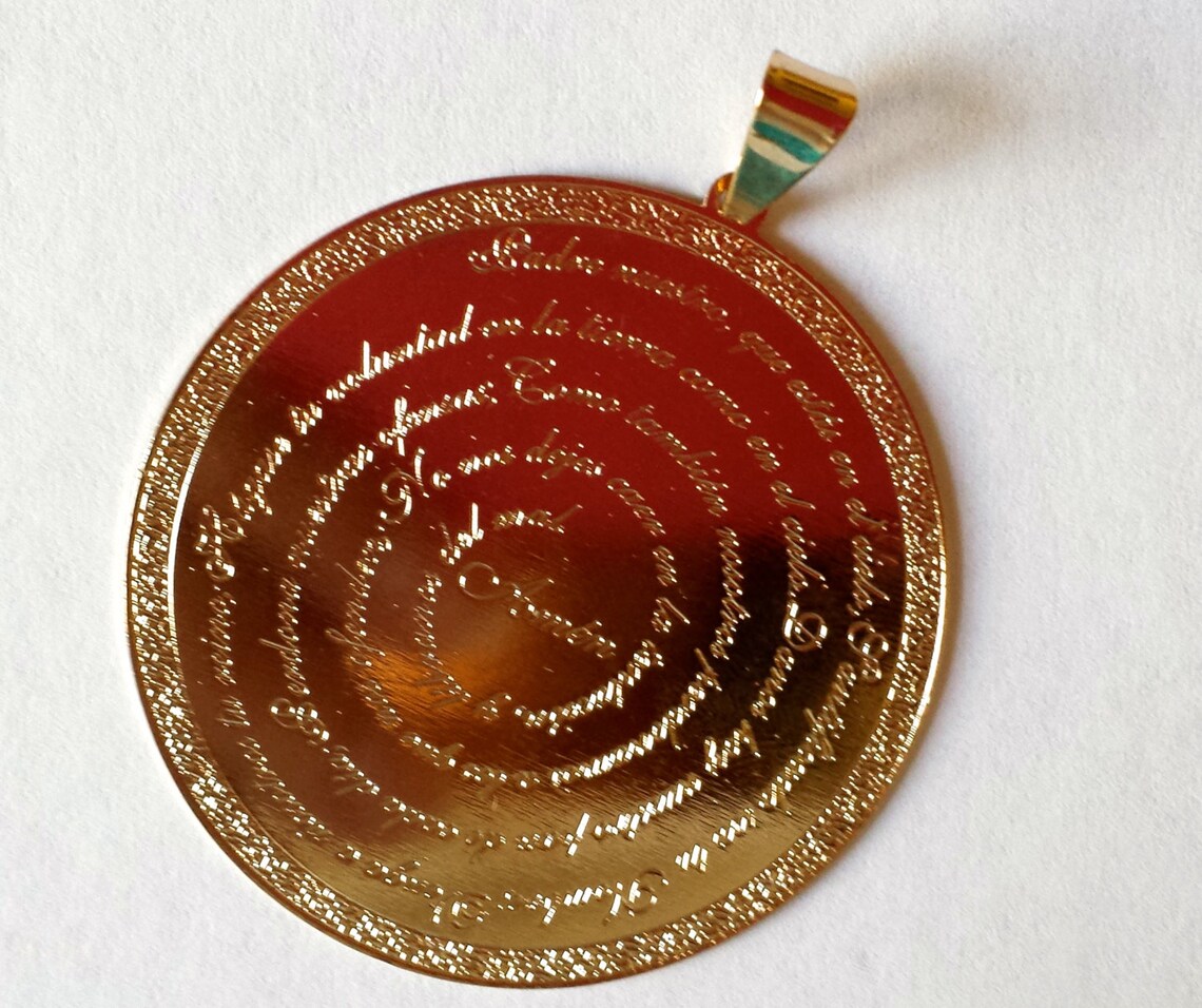 Padre Nuestro-lord's Prayer Necklace spanish Collar En - Etsy