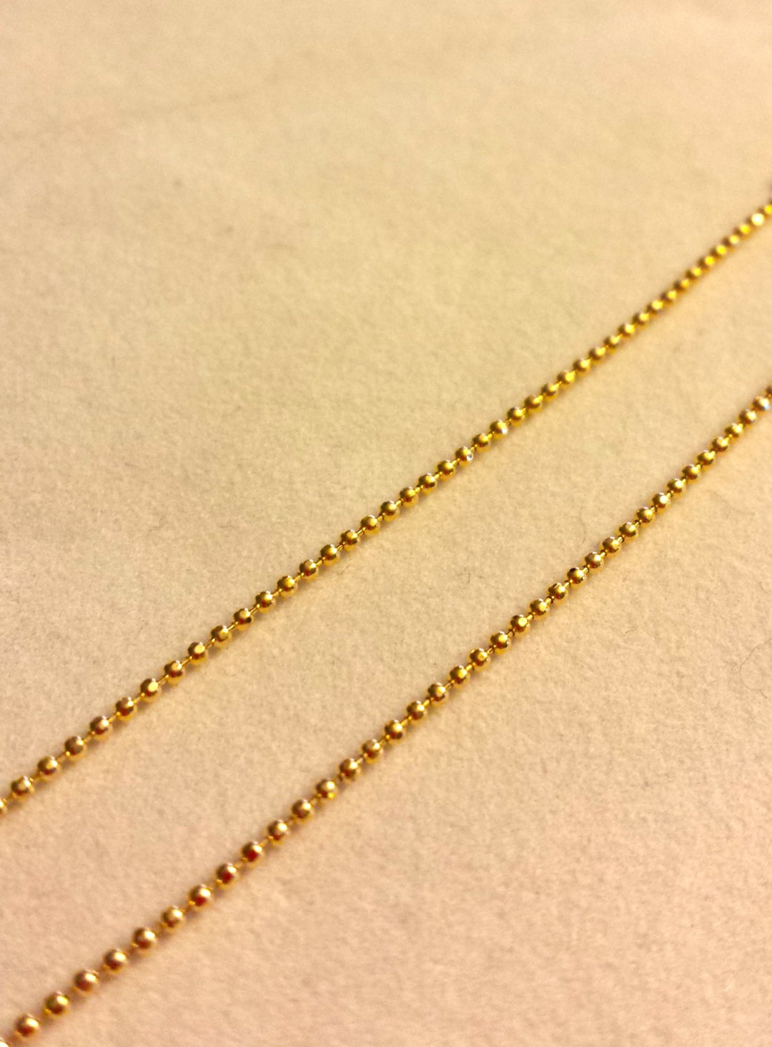 18K Gold Filled Ball Chain - Etsy