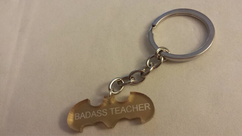 BADASS TEACHER Keychain - Etsy