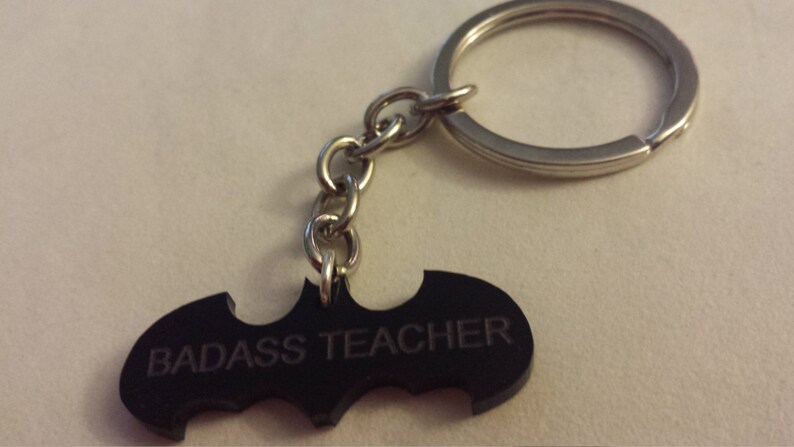 BADASS TEACHER Keychain - Etsy