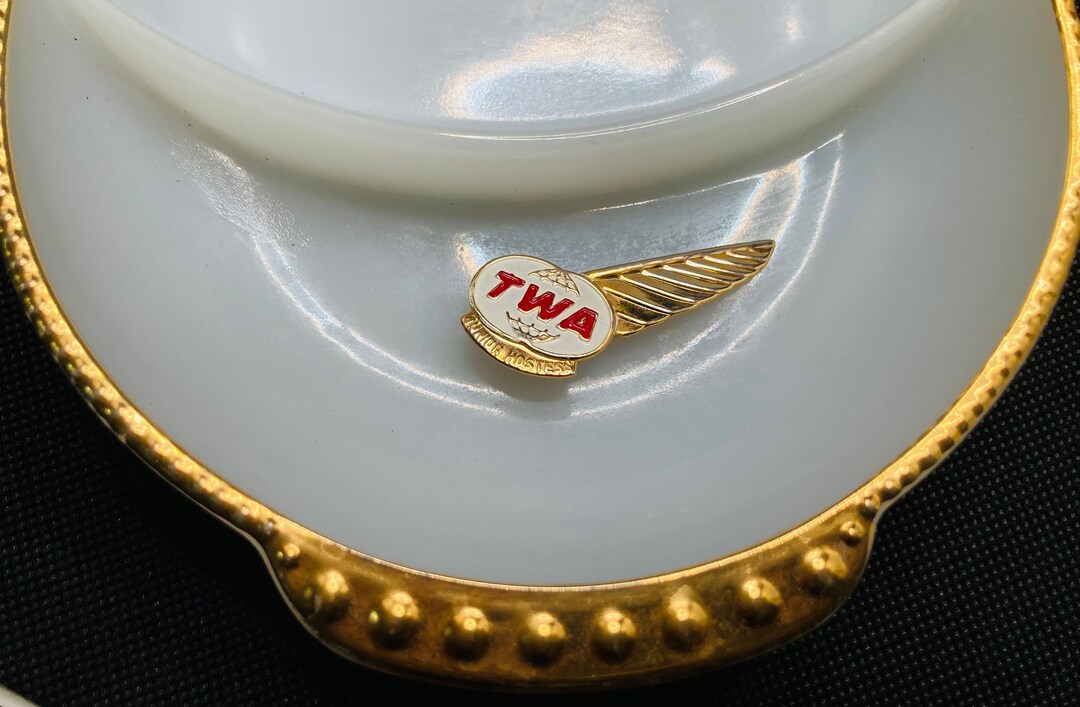 Vintage TWA Junior Hostess Metal Wings in Silver - Etsy