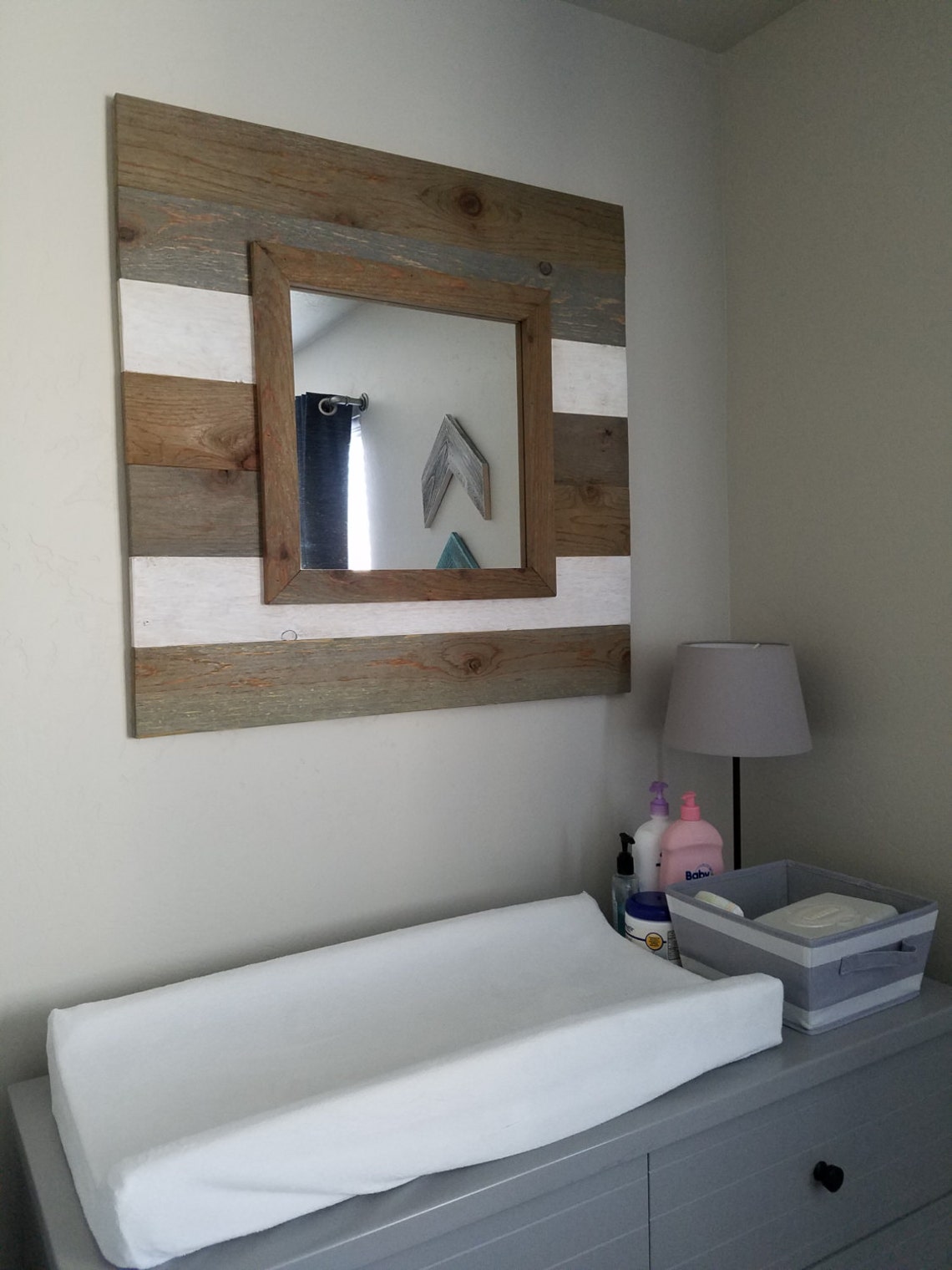 Rustic Slat Mirror - Etsy