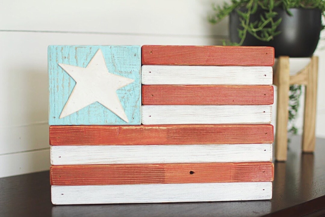 Wooden Star Flag - Etsy