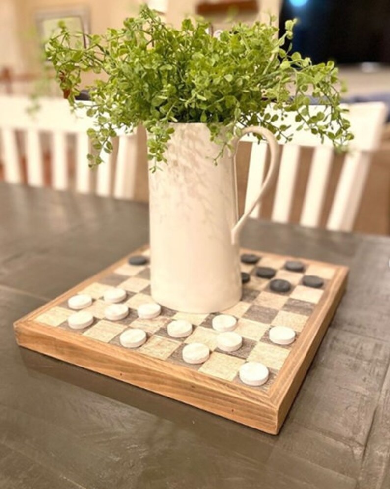 Rustic Barnwood Checkerboard – Handmade Farmhouse Game Decor - Etsy
