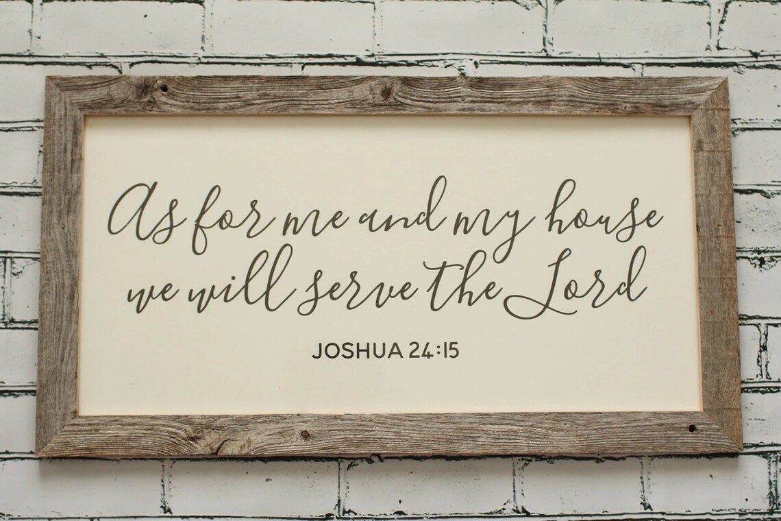 Wooden Joshua 24:15 Sign | Etsy