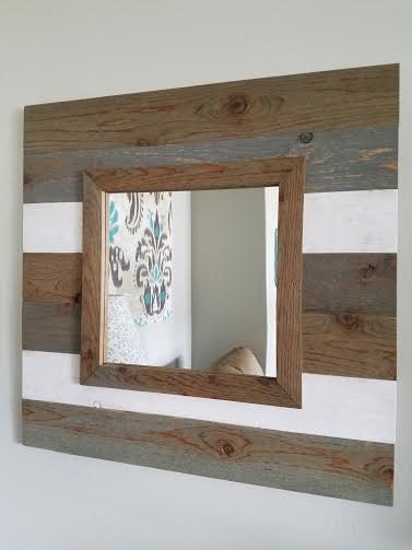 Rustic Slat Mirror - Etsy