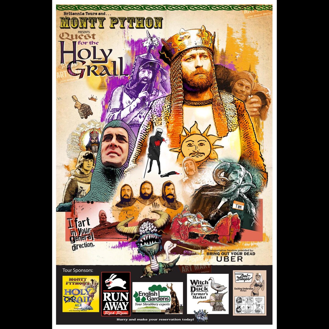 Monty Python and the Holy Grail Tours - Etsy