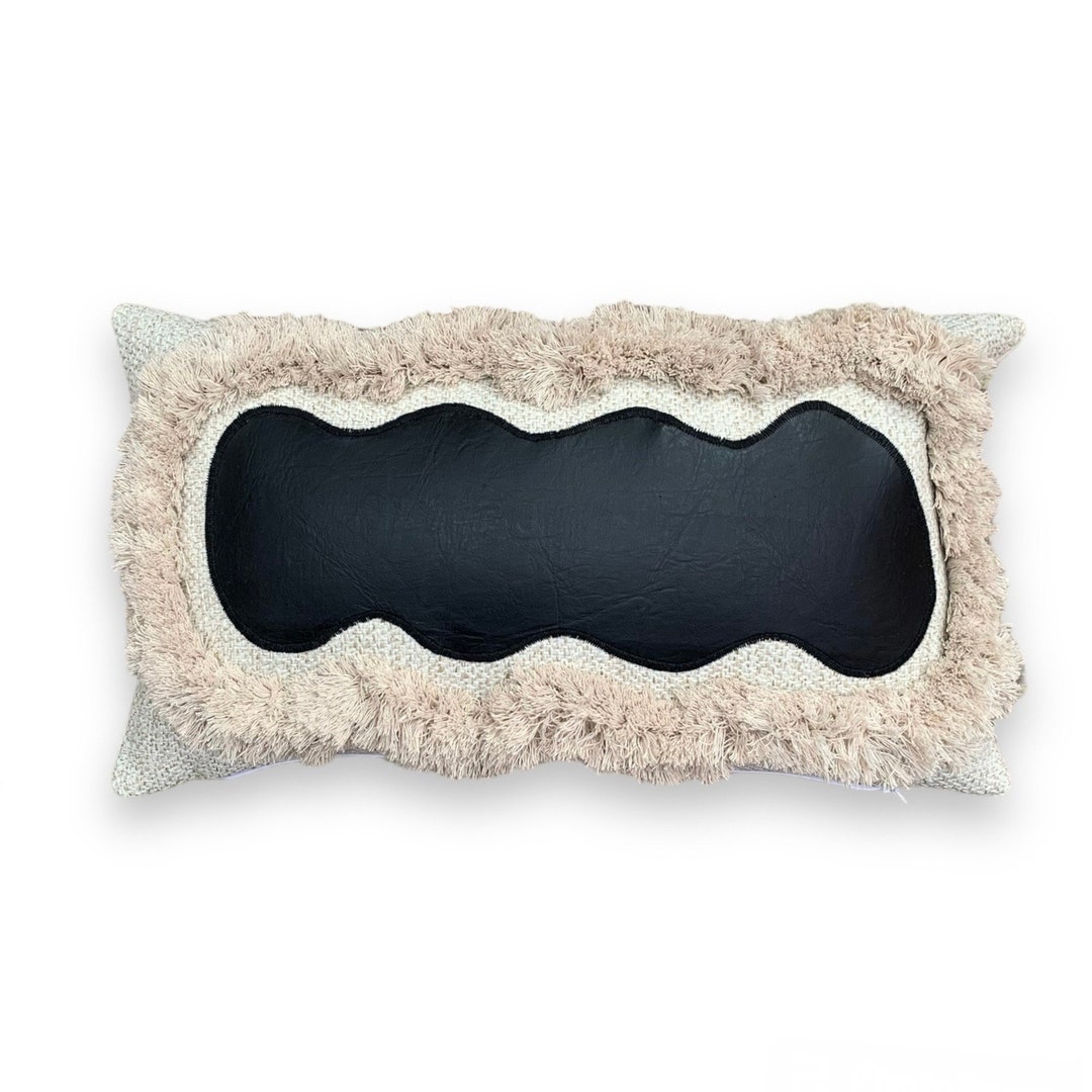 Mid Century Mod Aesthetic Black Squiggle Pillow Cover - Etsy