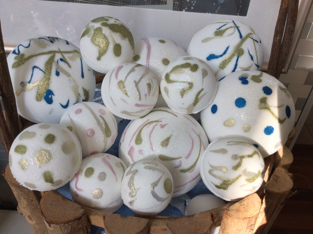 Magic Glitter Filled Snowballs Mondo (3.5") Bath Bombs-set Of - Etsy