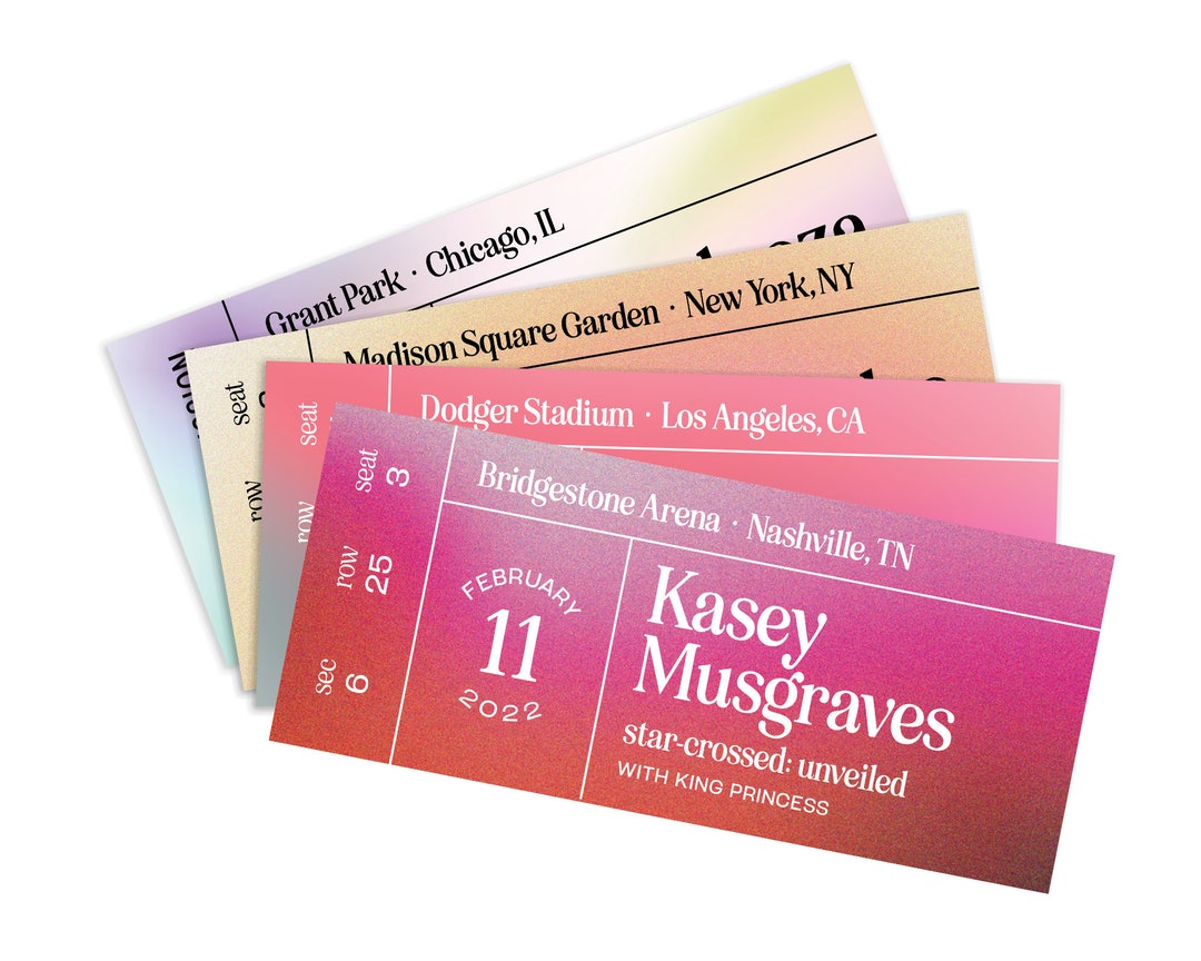 Custom Fake Ticket for Gifting Concerts, Events, Experiences With ...