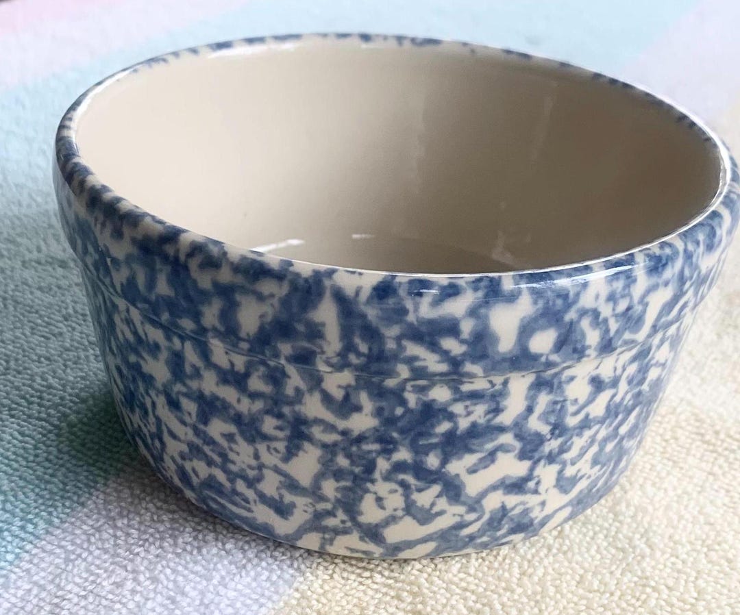 HENN POTTERY 5" BOWL Blue Spongeware the Workshops of Gerald E. Henn ...