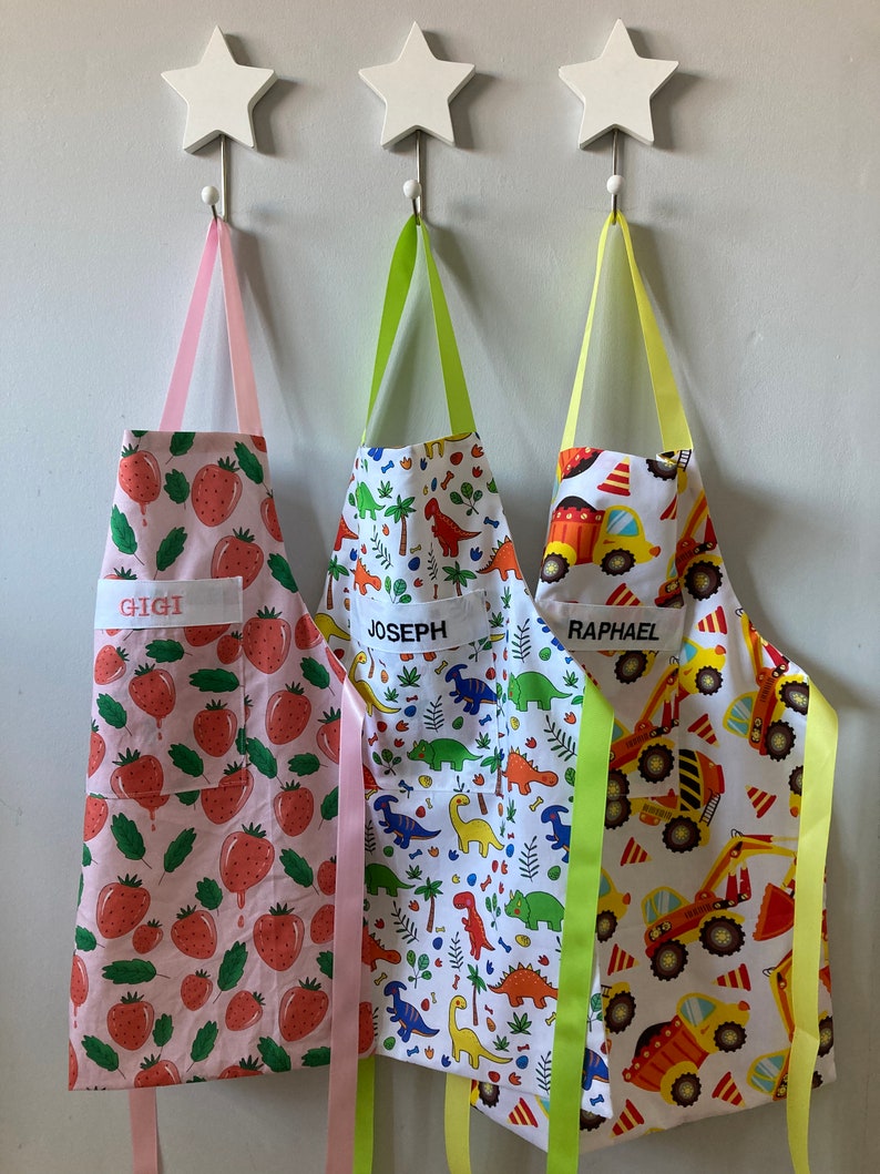 Personalised Kids Apron Adult Apron Fun Prints | Etsy