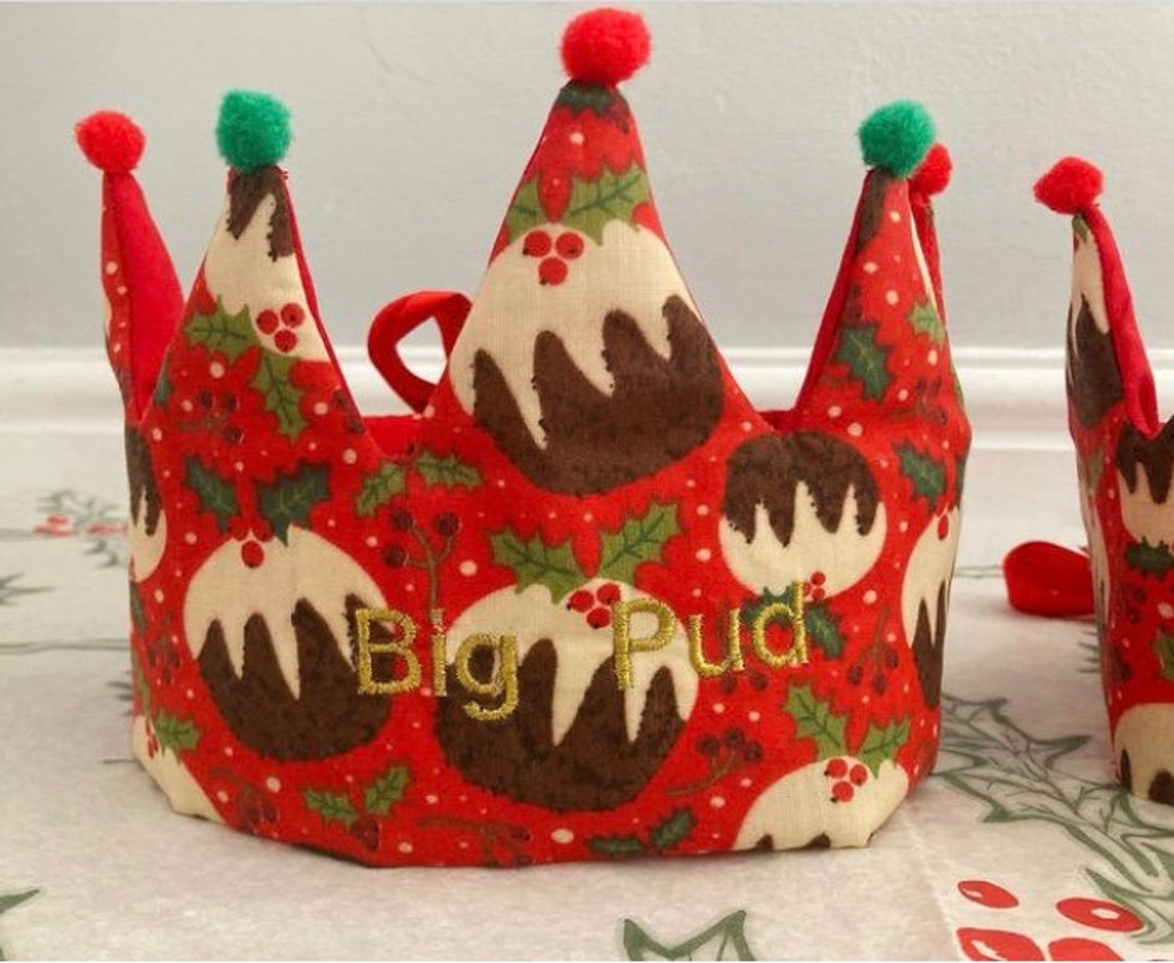 Christmas Hat, Christmas Fabric Crown, Christmas Party Hat, Christmas ...