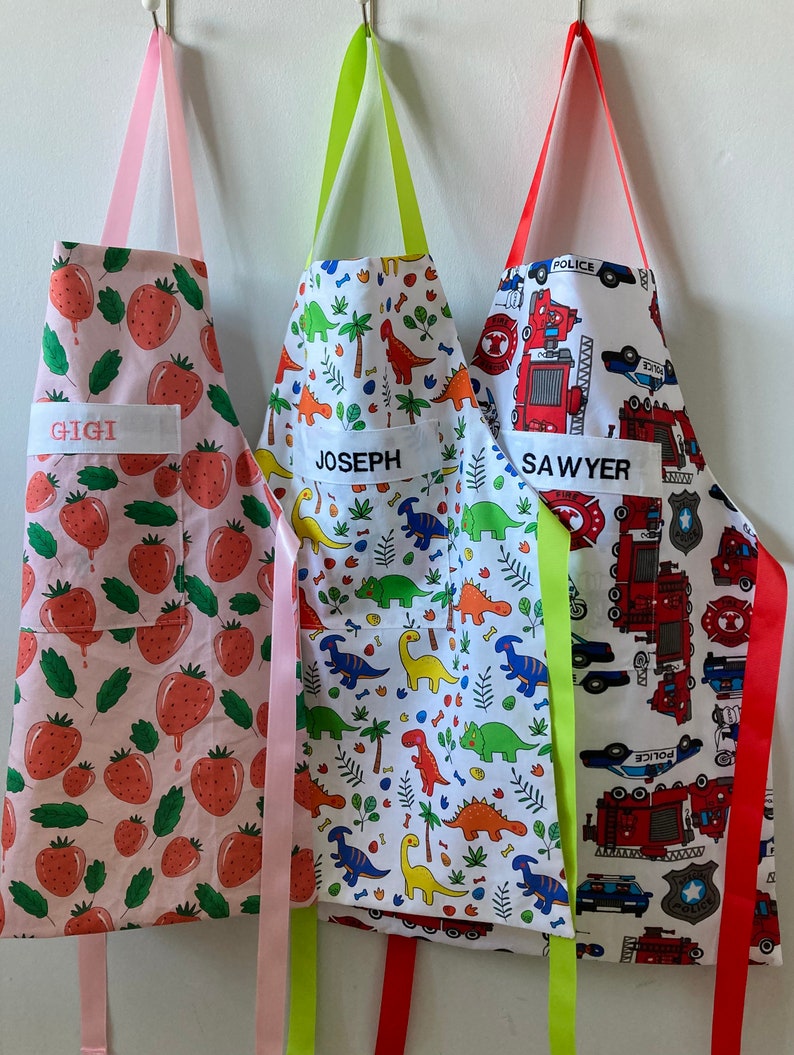 Personalised Kids Apron Adult Apron Fun Prints - Etsy