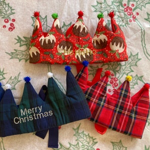 Christmas Hat, Christmas Fabric Crown, Christmas Party Hat, Christmas ...