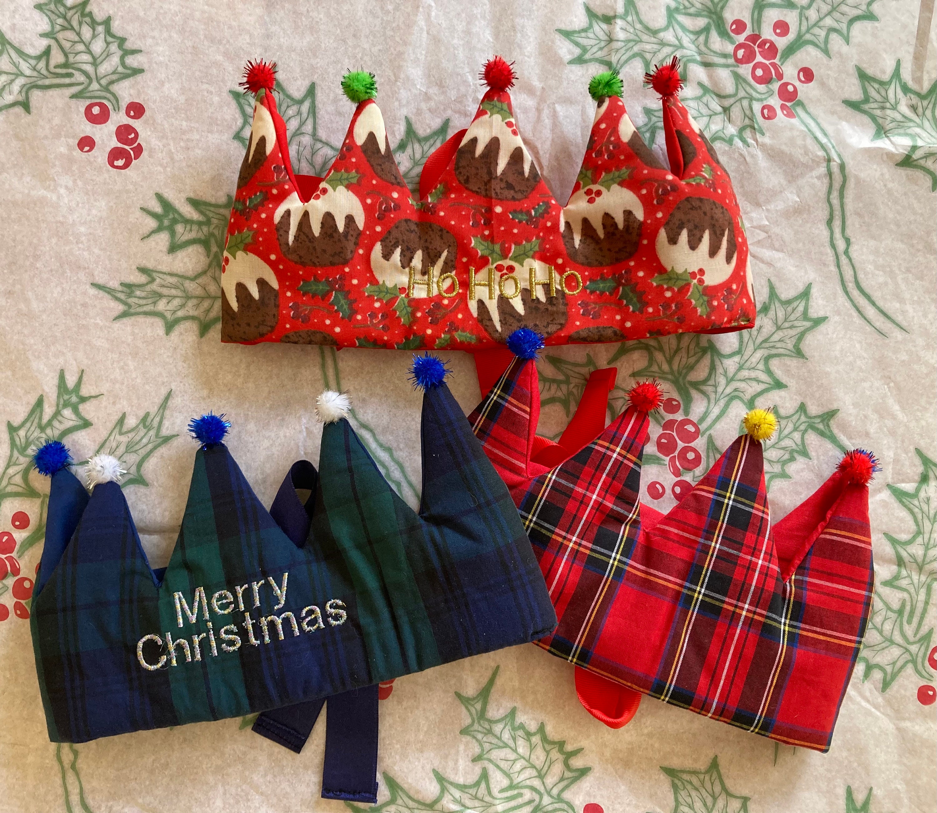 Christmas Hat Christmas Fabric Crown Christmas Party Hat - Etsy UK