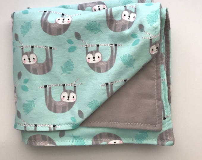 Sloth Baby Blanket Baby Shower Gift Toddler Blanket Jungle - Etsy