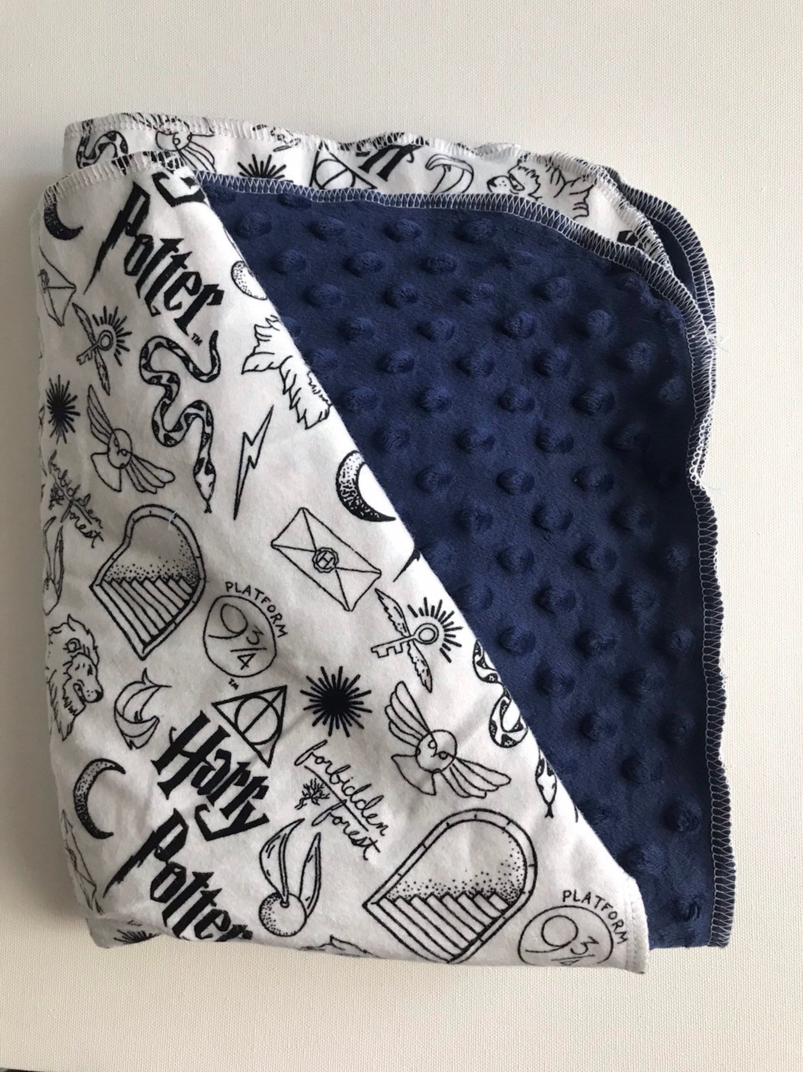 Harry Potter Baby Blanket Harry Potter Nursery Blue Baby Blanket Harry ...